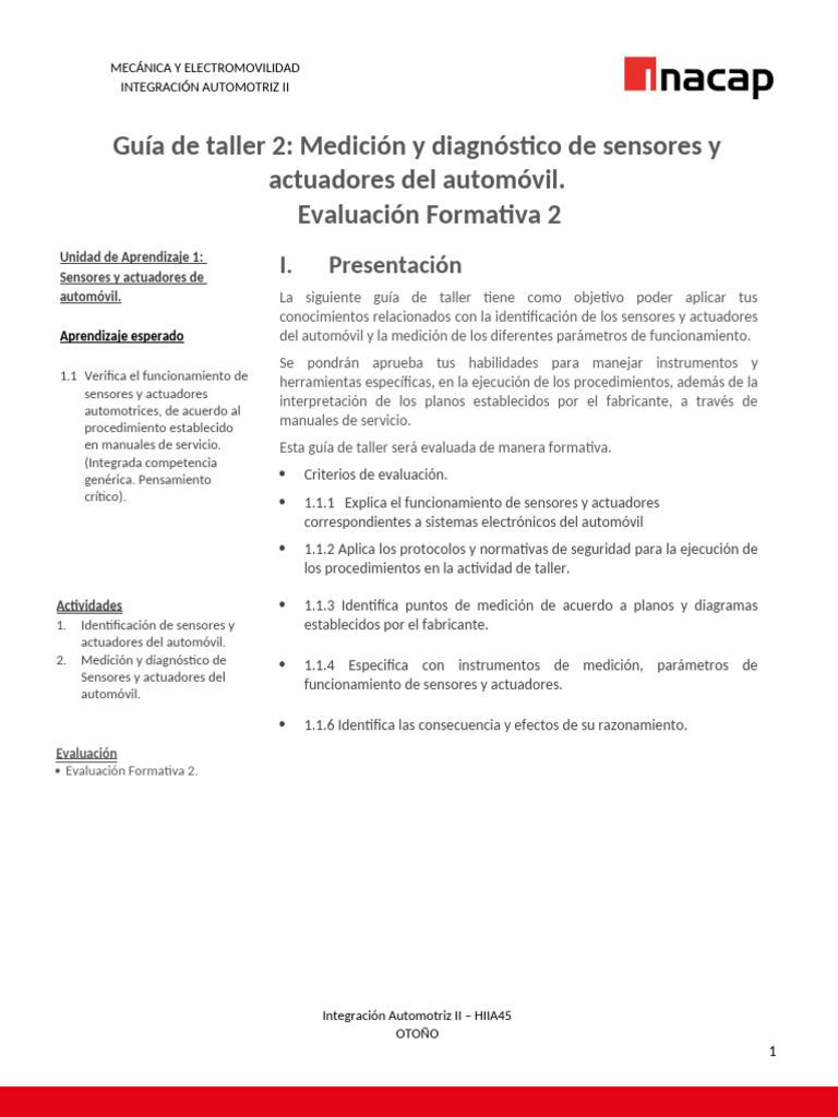 HIIA45 U1 EF2 Guia de Taller2 | PDF | Sensor | Medición