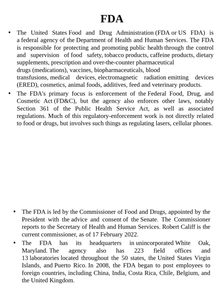 Unit-5 Food Additives Laws | PDF | Food And Drug Administration | Food ...