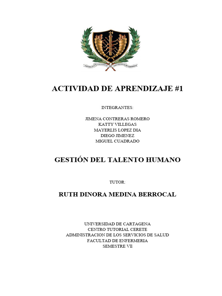 Talento Humano Act - Uni1 | PDF | Gestión de recursos humanos | Business