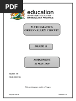 Grade 11 Term 2 Assignment | PDF | Circle | Geometric Shapes