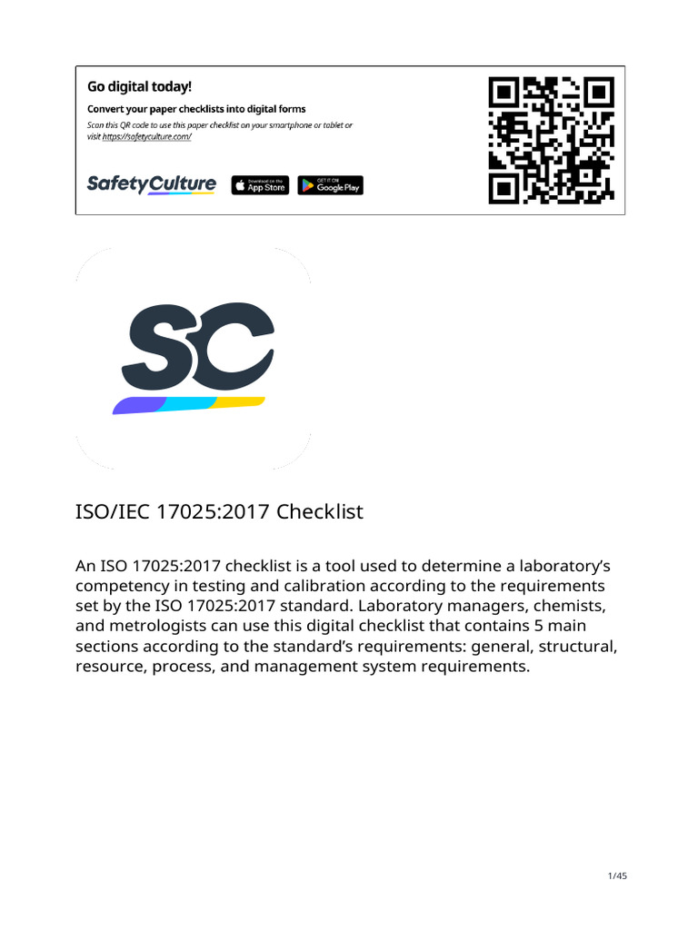 ISOIEC 170252017 Checklist | PDF | Calibration | Metrology