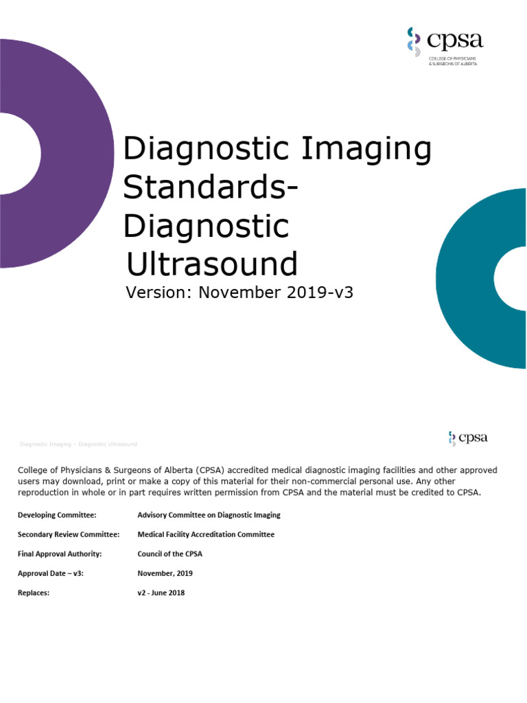 Diagnostic Ultrasound Standards Overview | PDF | Medical Imaging ...