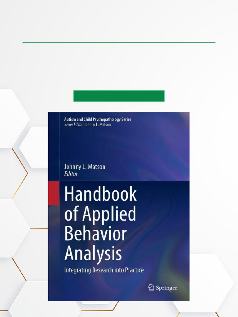 Handbook of Applied Behavior Analysis | PDF | Behaviorism | Behavioural ...
