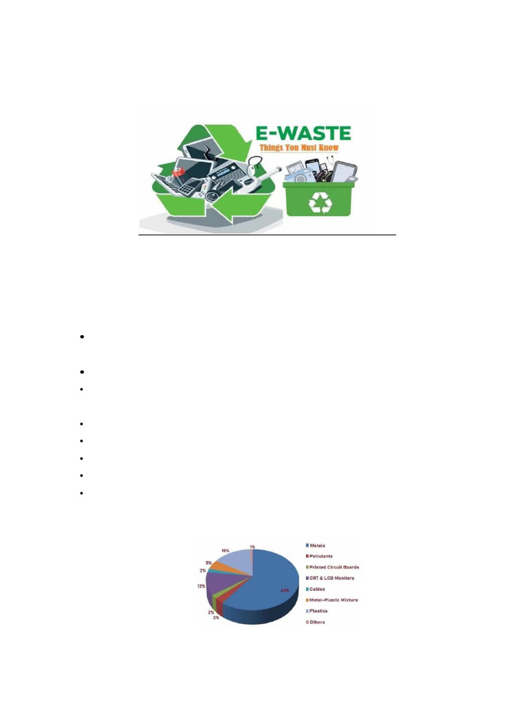 E Waste Management - Notes | PDF | Electronic Waste | Materials