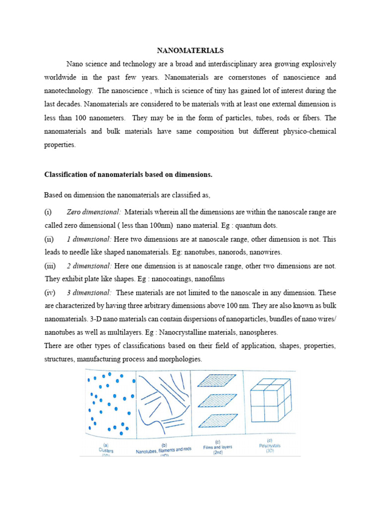 Nanomaterials-Nanofibers Notes | PDF | Nanomaterials | Nanotechnology