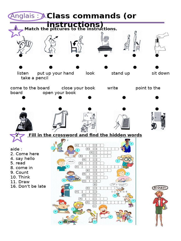 Leçon Élève Class Command | PDF