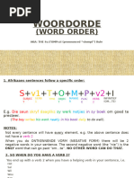 Afrikaans Stompi Word Order | PDF