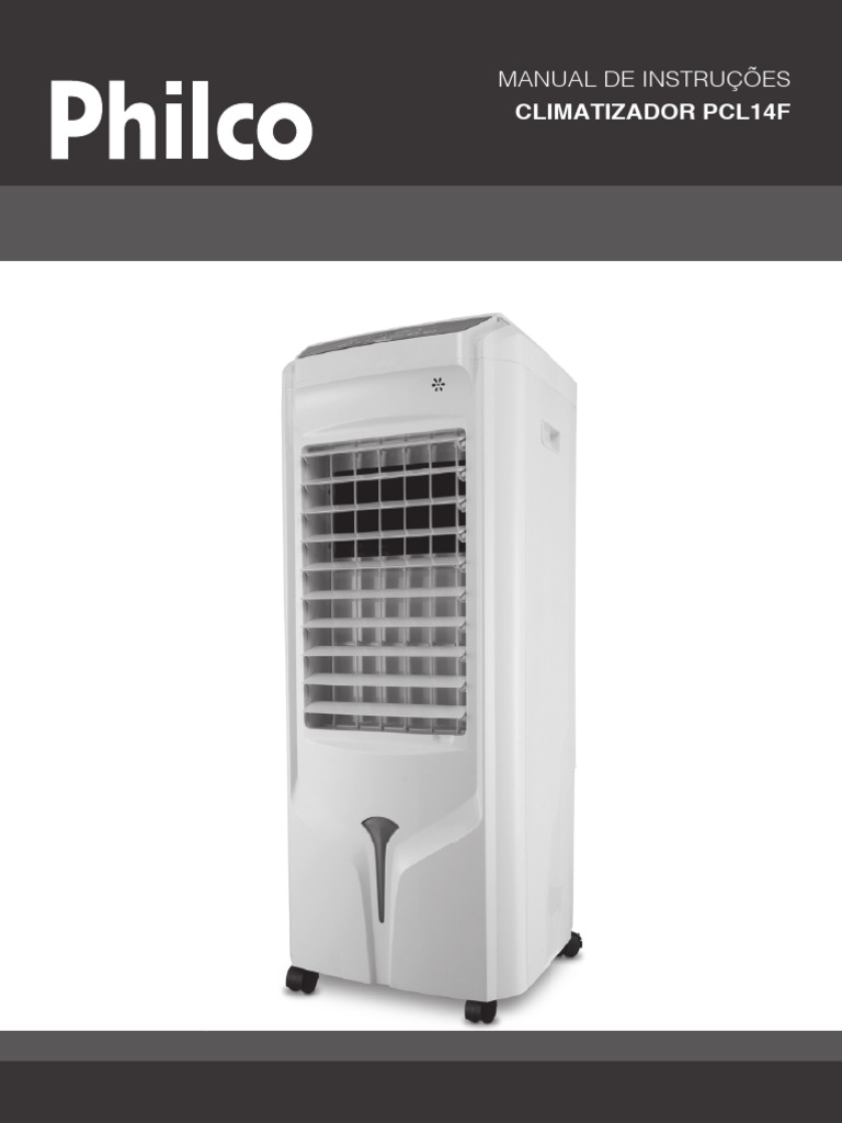 Manual do Climatizador Philco PCL14F | PDF | Tomadas elétricas | Tempo