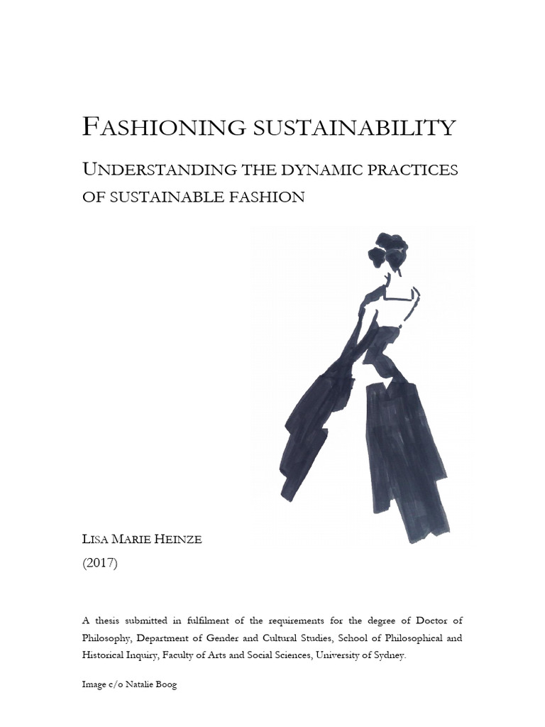 Ashioning Sustainability: Nderstanding The Dynamic Practices of ...