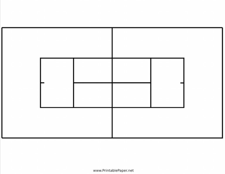Singles Tennis Court Diagram | PDF