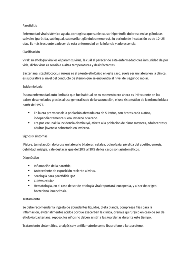 Parotiditis y Rubeola | PDF | Enfermedades y trastornos humanos ...