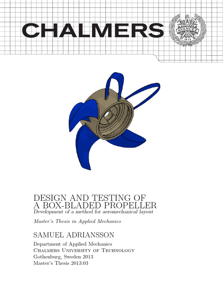 Design and Testing of A Box-Bladed Propeller | PDF | Drag (Physics ...