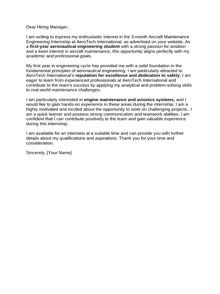 Dear Hiring Manager | PDF