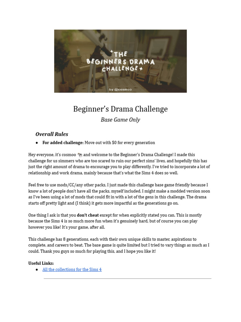 Beginner's Drama Challenge | PDF | Behavioural Sciences | Interpersonal ...