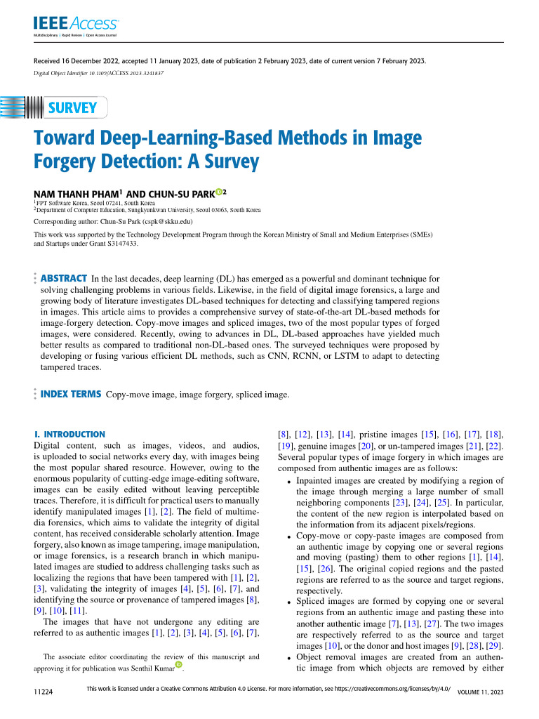 10.2023. Toward Deep-Learning-Based Methods in Image Forgery Detection A Survey | PDF | Deep ...