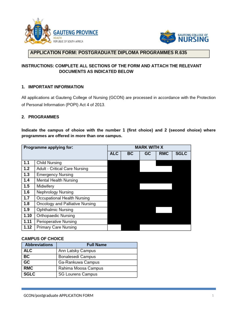 Application Form Postgraduate Programmes 2025 | PDF | Identity Document