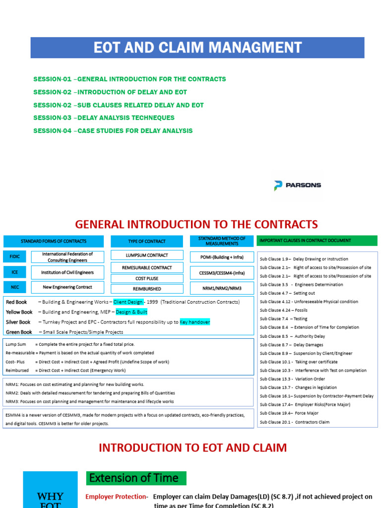 EOT & Claims | PDF | Employment