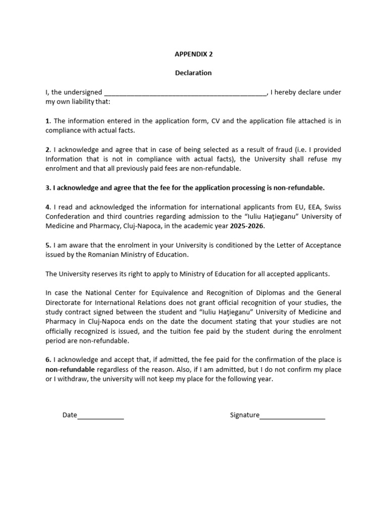 Appendix 2 Declaration 3 | PDF