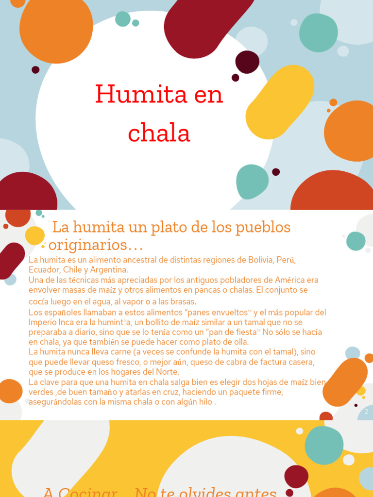 Paso A Paso Humita en Chala | PDF | Alimentos | Preparación de comida y ...