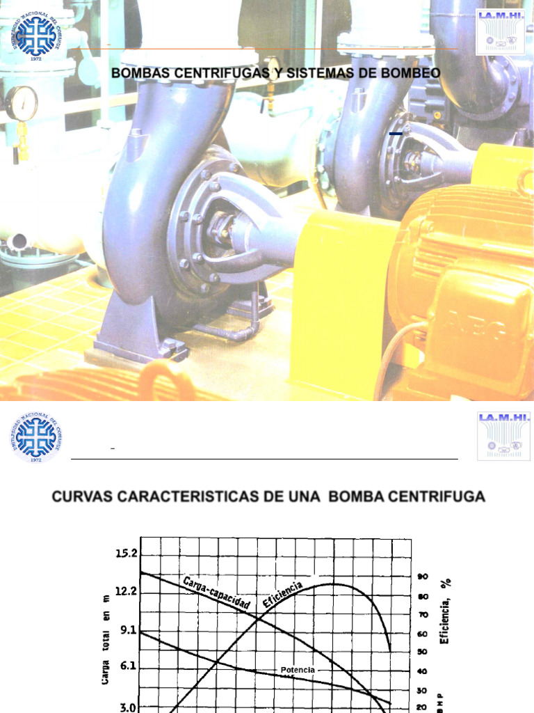 Curvas Características de Bombas Centrífugas | PDF | Bomba | Rodamiento ...