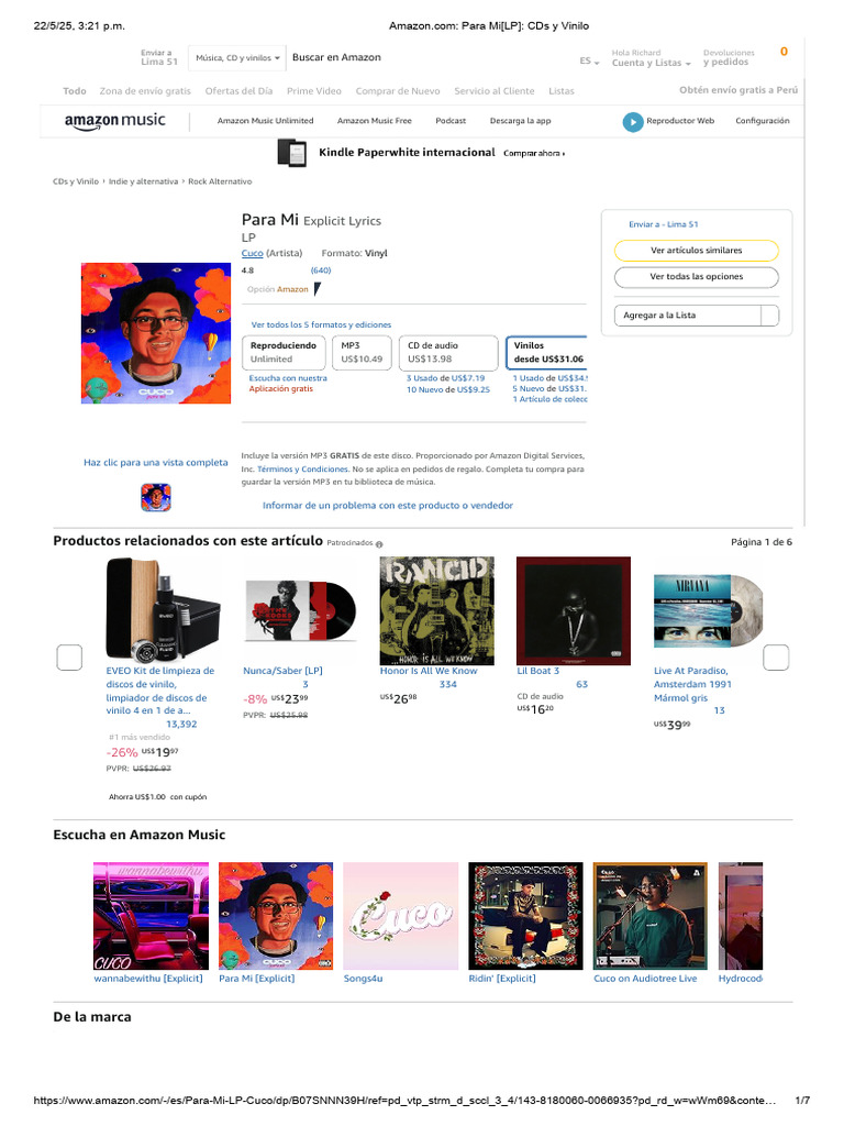 Los Retros - Para Mi[LP]_ CDs y Vinilo | PDF | Disco compacto | Multimedia