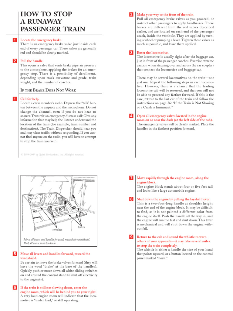 How To Stop A Runaway Passenger Train | PDF | Train | Transportation ...