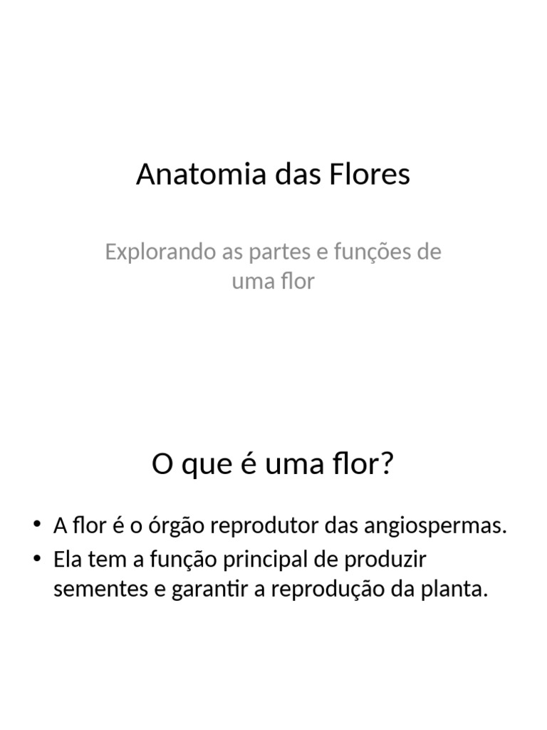 Anatomia Das Flores Com Imagens | PDF