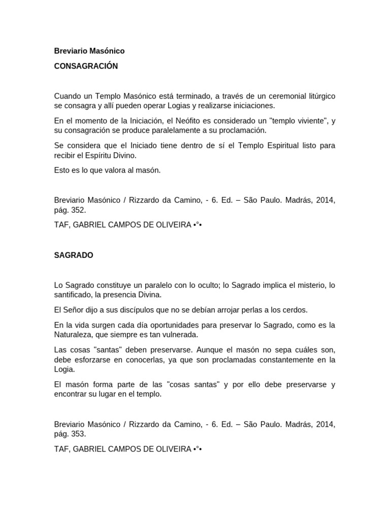 Breviario Masónico de Rizzardo da Camino | PDF | Juan el apóstol | Juan ...