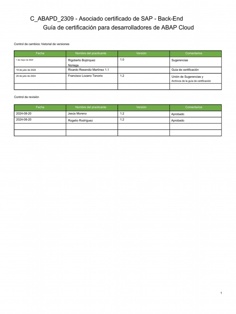 C ABAPD 2309-ABAP Cloud Certification Guide | PDF | Computación en la nube | Constructor ...