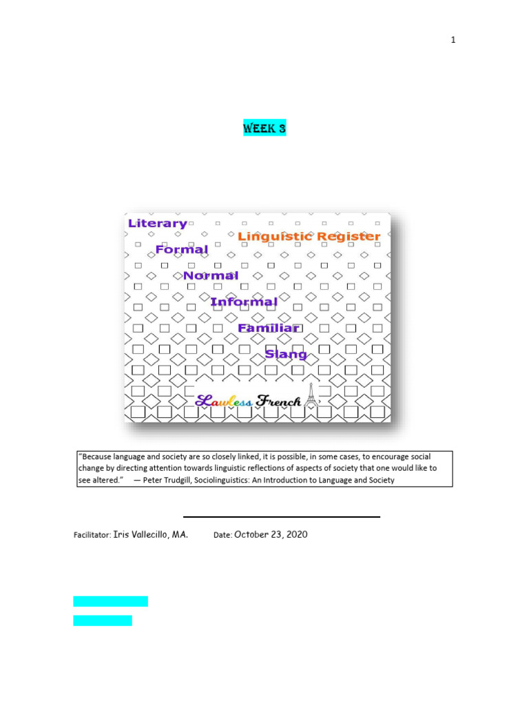 Reading Day 1 Week 3 | PDF | Multilingualism | Vocabulary
