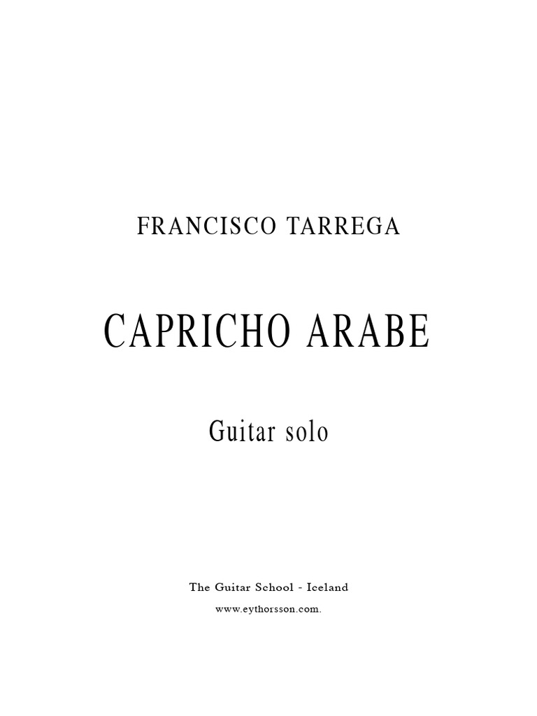 Tarrega Capricho Árabe | PDF