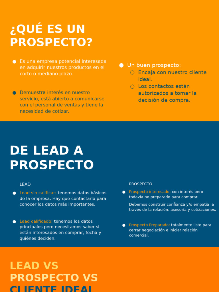Marketing Lead, Prospecto, Cliente Ideal | PDF