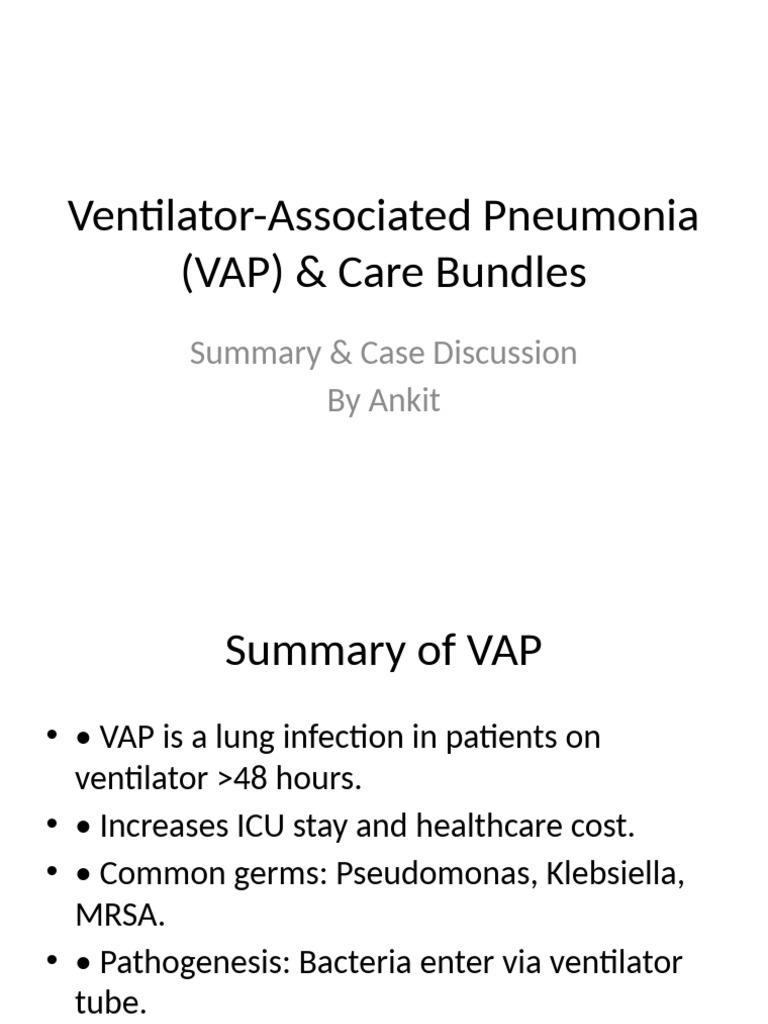 VAP Summary Case Ankit | PDF