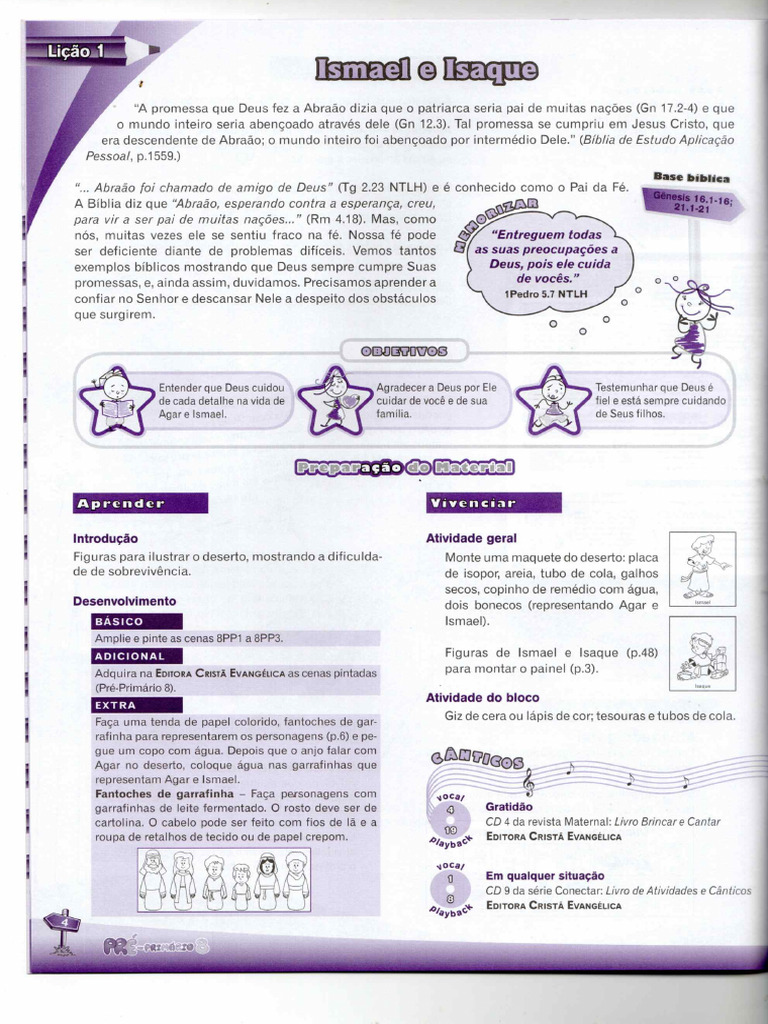 Lição 01 - Ismael e Isaque | PDF