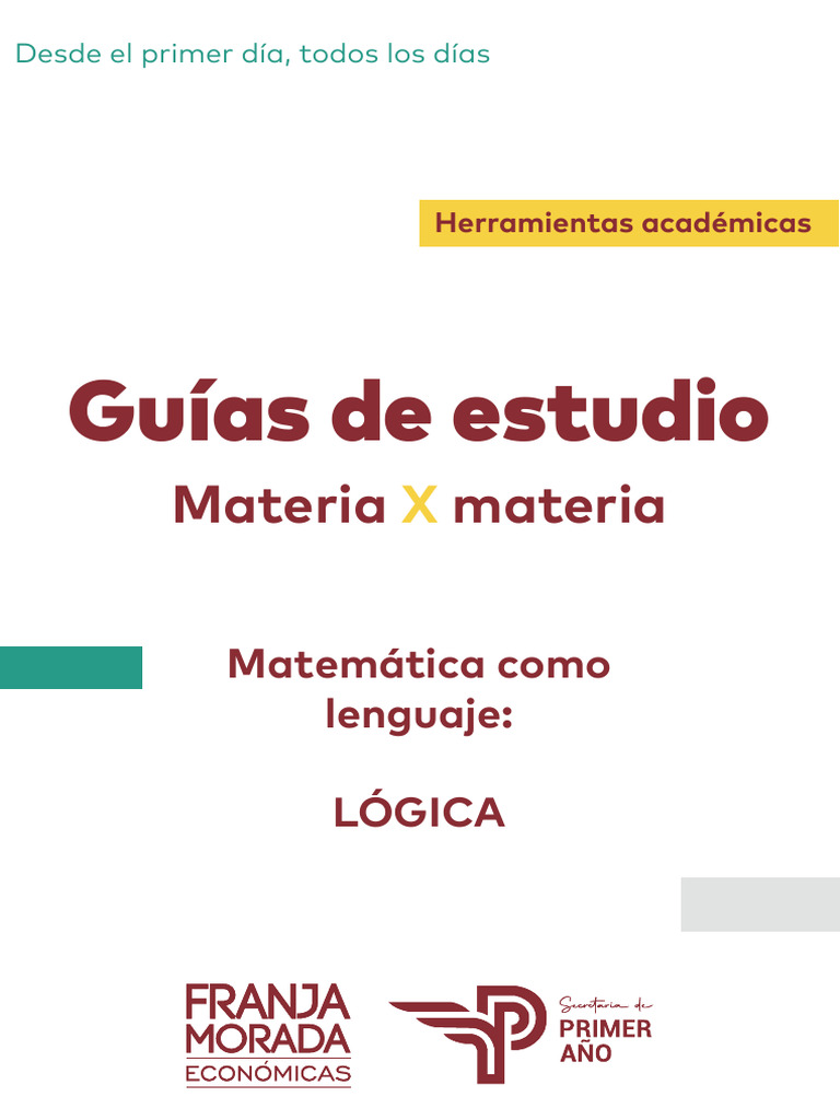 Guía 1 - Matemática - Sec de Primer Año | PDF | Proposición | Sintaxis ...