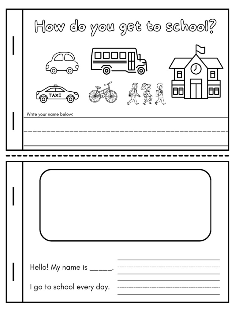 G1 B6 How Do You Get To School Minibook 24-25 SER | PDF