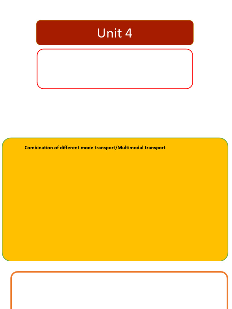 UD 4 Modes of Transport Multimodal Transport | PDF | Transport | Logistics