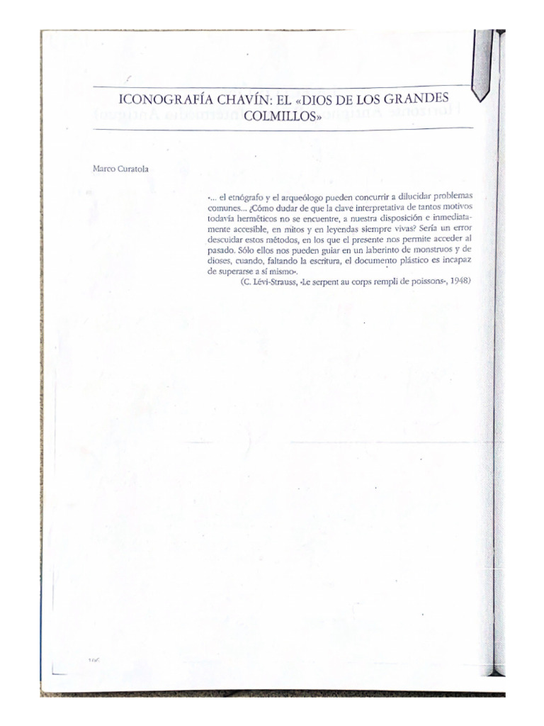 Iconografía Chavín El Dios de Los Grandes | PDF