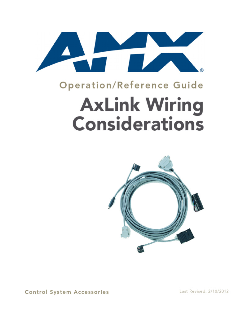 AMX AxLink Wiring Considerations | PDF | Electrical Wiring | Electrical ...