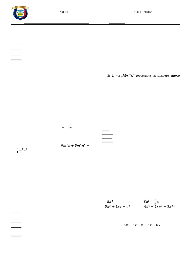 Trimestral Matemáticas 8° 1p | PDF