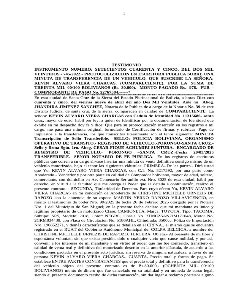 Modelo A Si Mismo Kevin Alvaro Viera Charcas | PDF | Bolivia | Impuestos