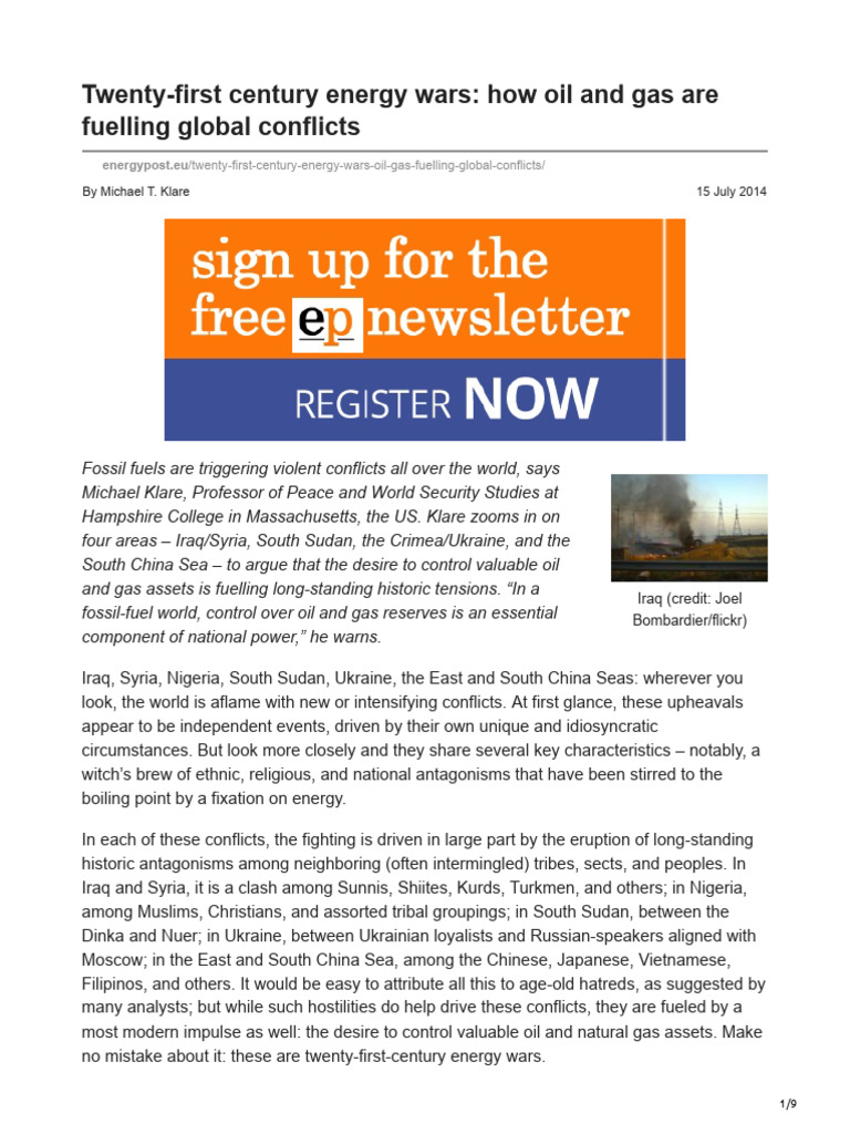 Energy Wars: Fueling Global Conflicts | PDF | Annexation Of Crimea By ...
