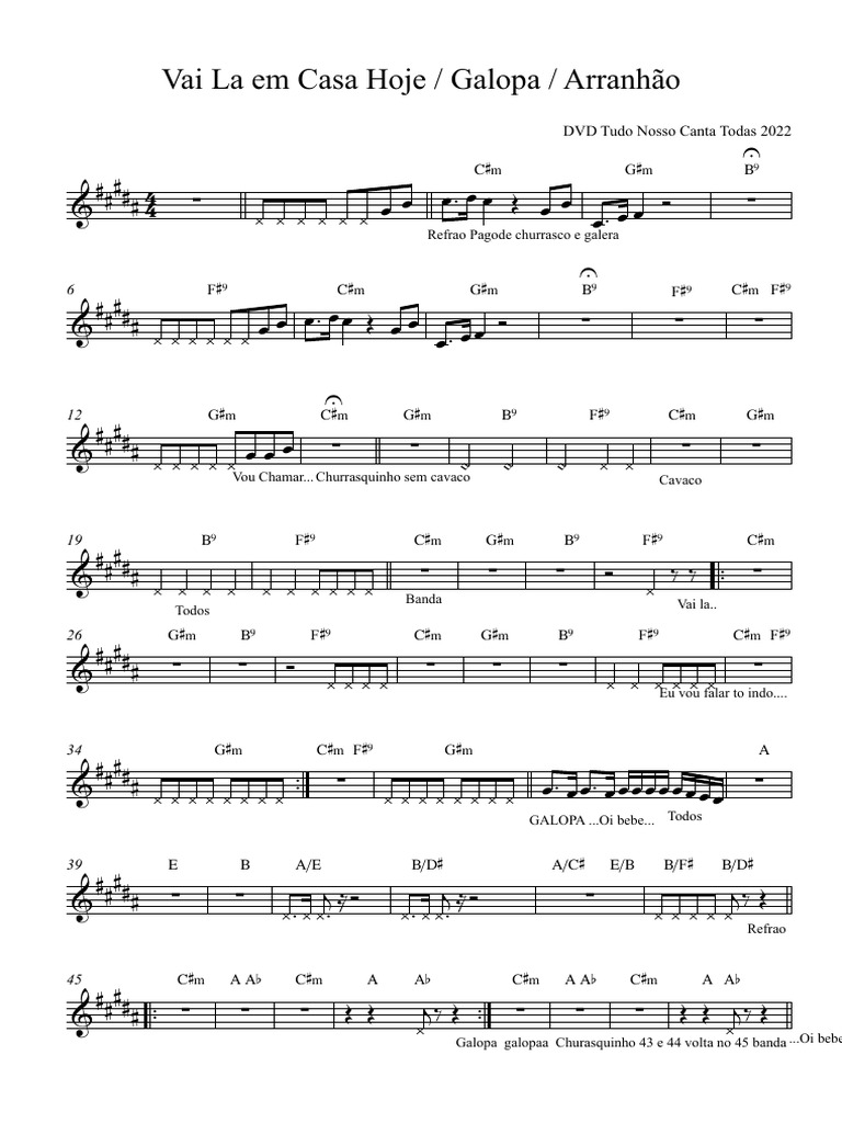 01 Vai Lá em Casa - Galopa - Arranhão-Mesclado | PDF