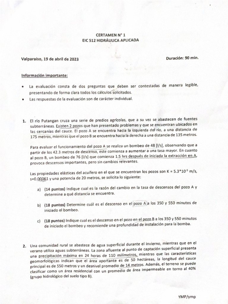 Certamen 1 EIC512 2023 | PDF