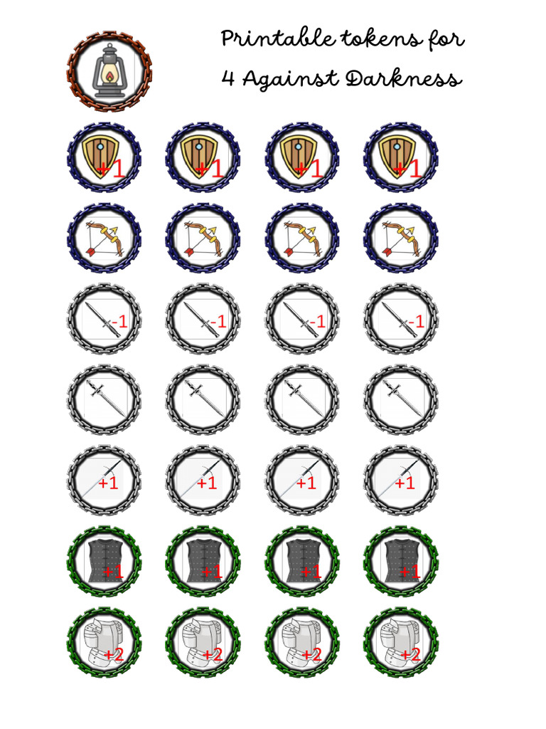4AD - Printable Tokens | PDF