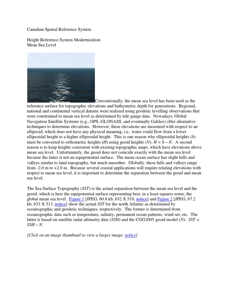 Geoid MSL | PDF | Sea Level | Geodesy