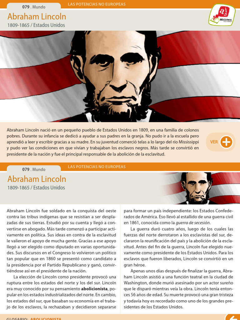 Abraham Lincoln: Líder Abolicionista USA | PDF | Abraham Lincoln ...