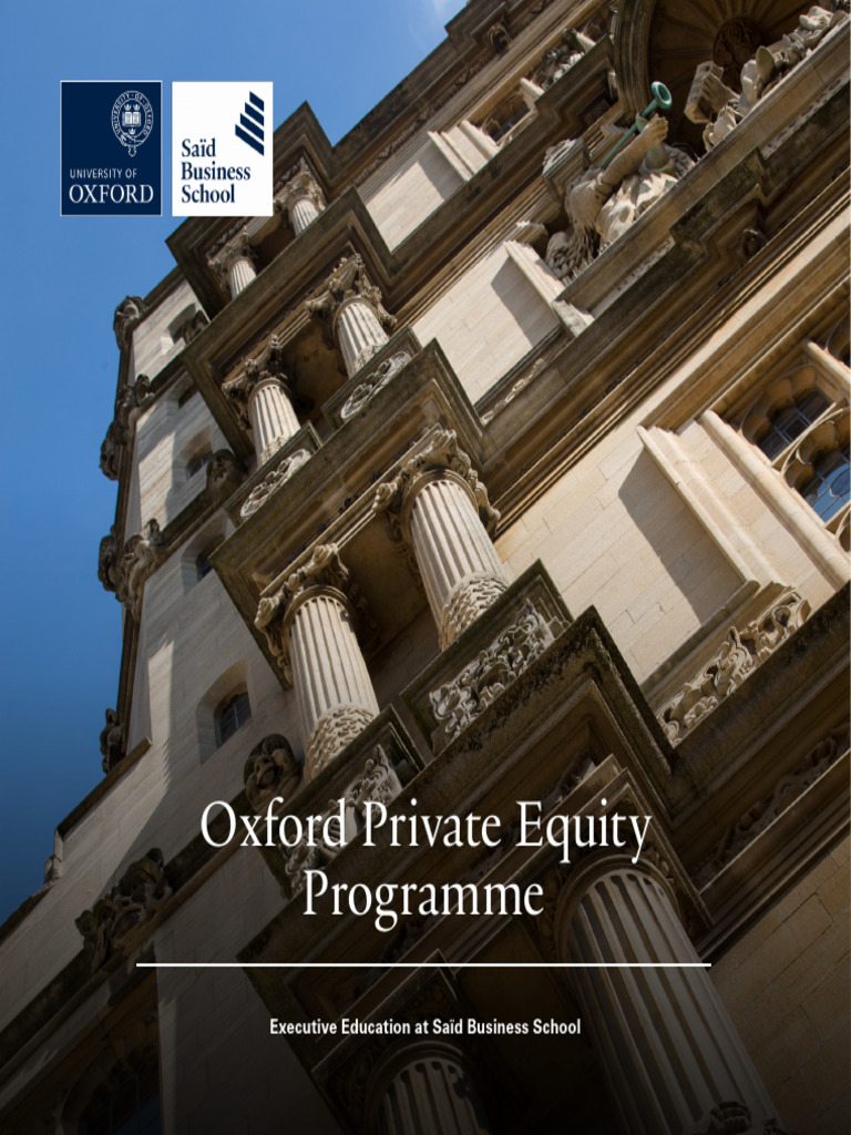 Private Equity Programme Brochure | PDF | Private Equity | Venture Capital