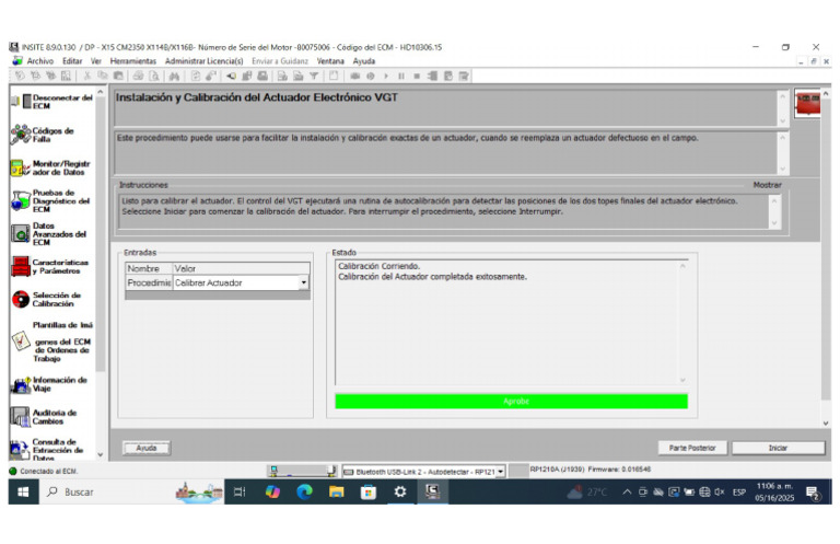 Calibracion de Actuador VGT Original Renta Equipos. | PDF
