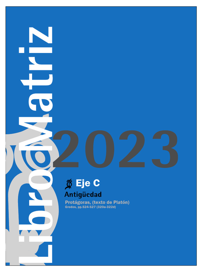 EJE C AntiguedadProtagoras | PDF | Platón